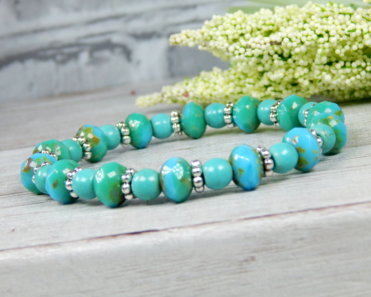 Turquoise Bead Bracelet for Women Boho Jewelry | by Stone River Jewelry ...