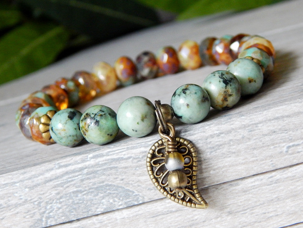 Earthy Leaf Bracelet | by StoneRiverJewelry – Blue Stone River